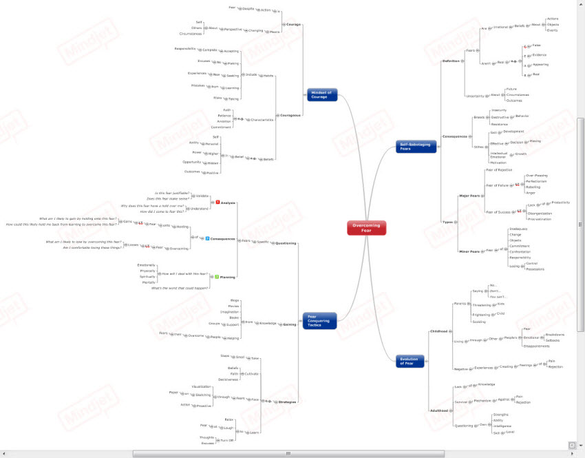 Overcoming Fear mind map